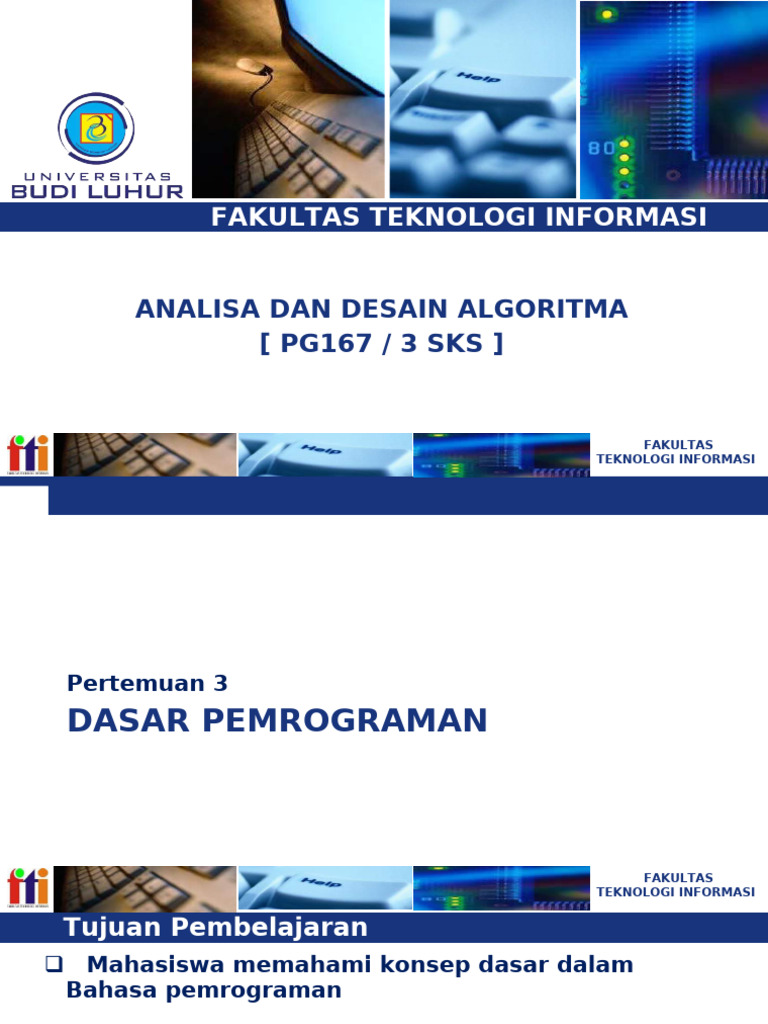 Pemrograman Dasar-Bahasa Pemrograman | PDF