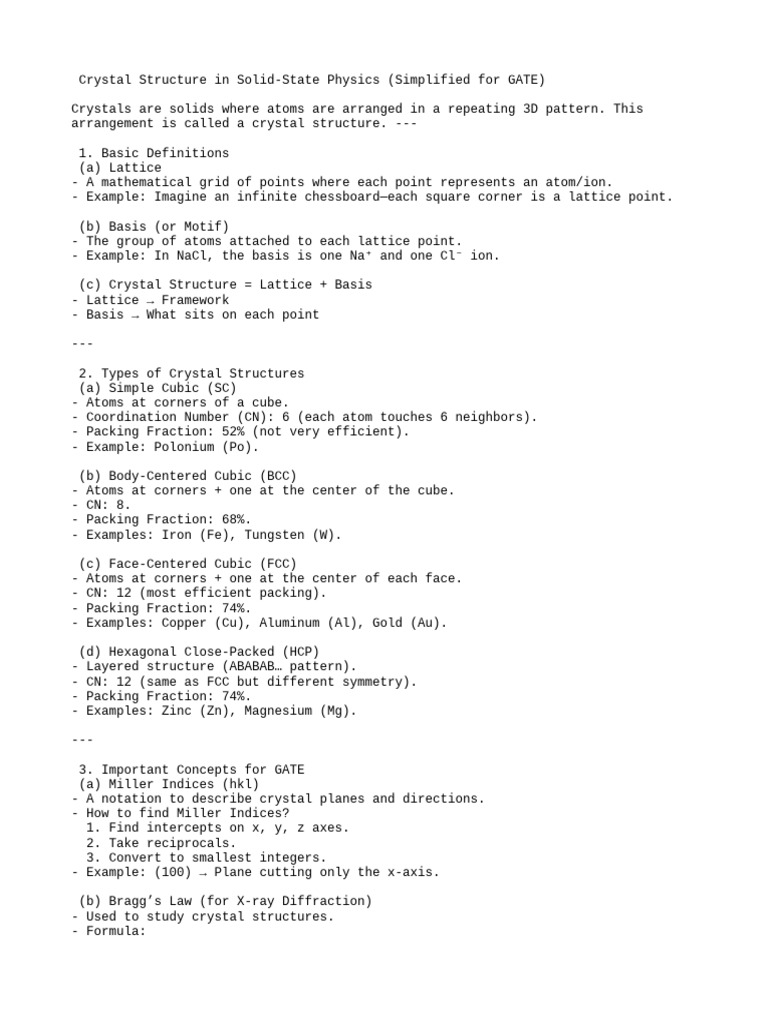 Solid State Physics | PDF | Crystal Structure | Analytical Chemistry