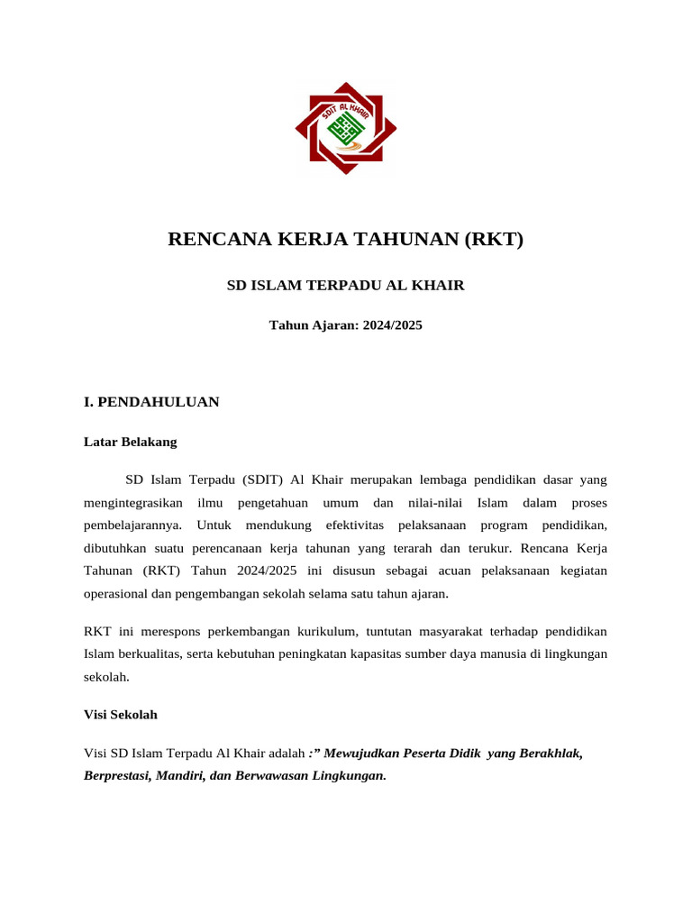 Rencana Kerja Tahunan (RKT) 2024 | PDF
