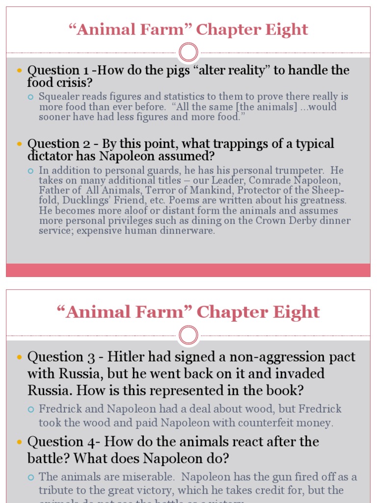 Animal Farm Chapter 8 | PDF | Young Adult | General Fiction