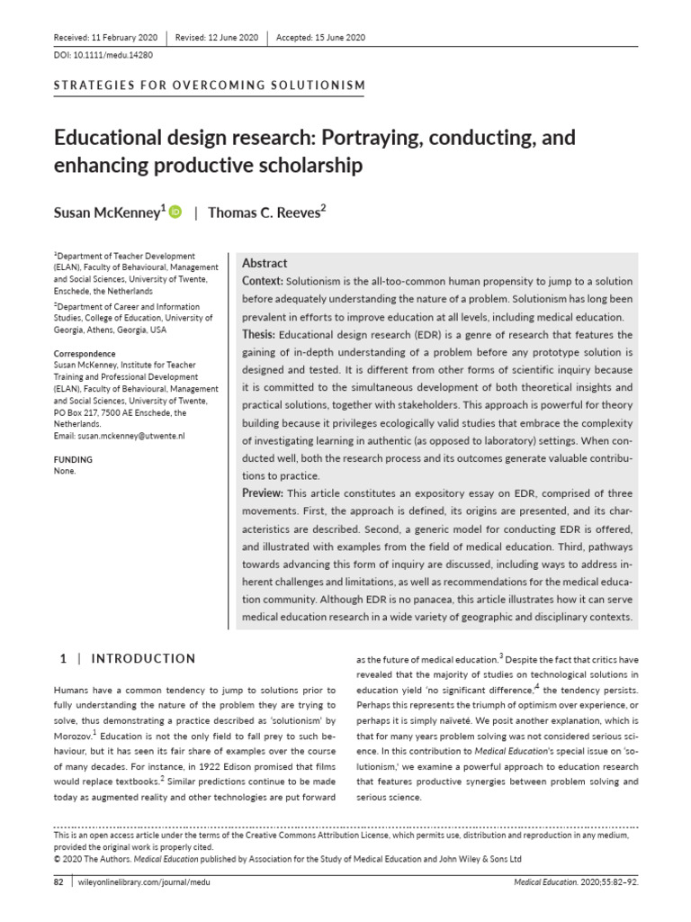 Educational Design Research Portraying Conducting | PDF | Methodology ...