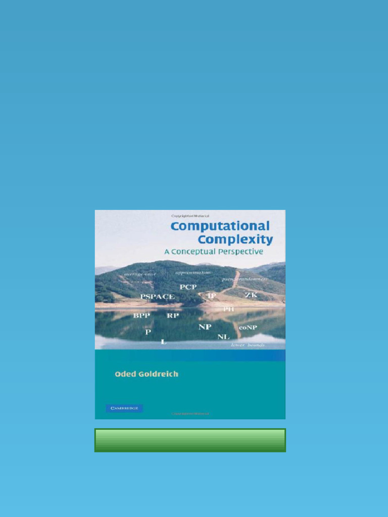 (Ebook) Computational Complexity: A Conceptual Perspective by Oded Goldreich ISBN 9780521884730 ...