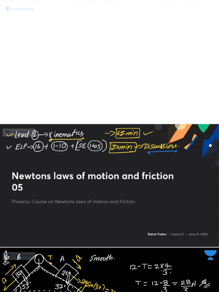 Newtons Laws of Motion and Friction 05 With Anno | PDF