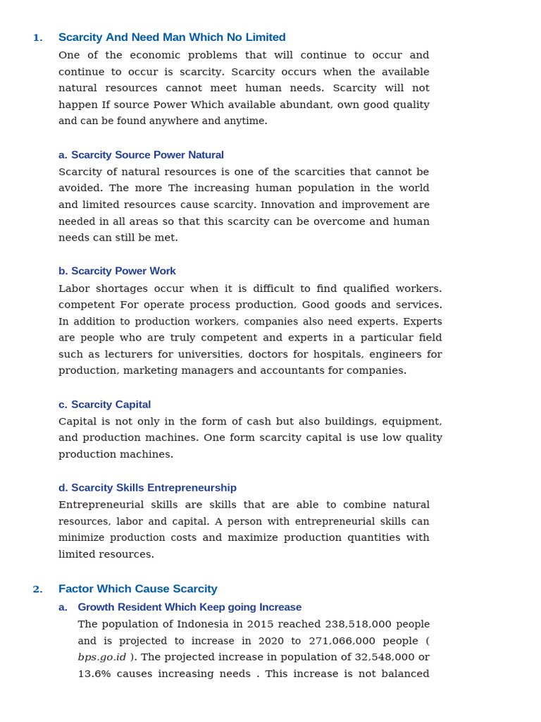 Modul 4 Kelangkaan Dan Kebutuhan Manusia Yang Tidak Terbatas | PDF | Mining | Natural Environment