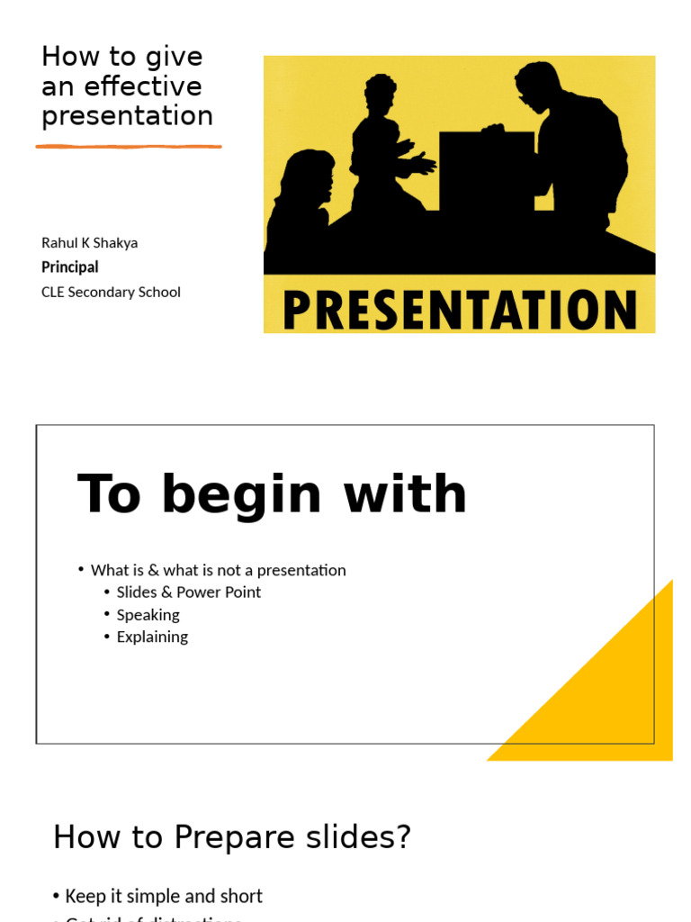 How To Give An Effective Presentation | PDF