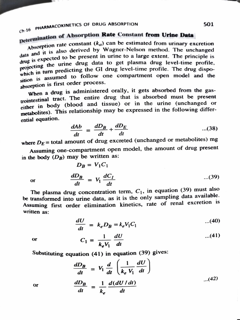 Drug Absorption Kinetics Explained | PDF | Pharmacokinetics | Pharmacology