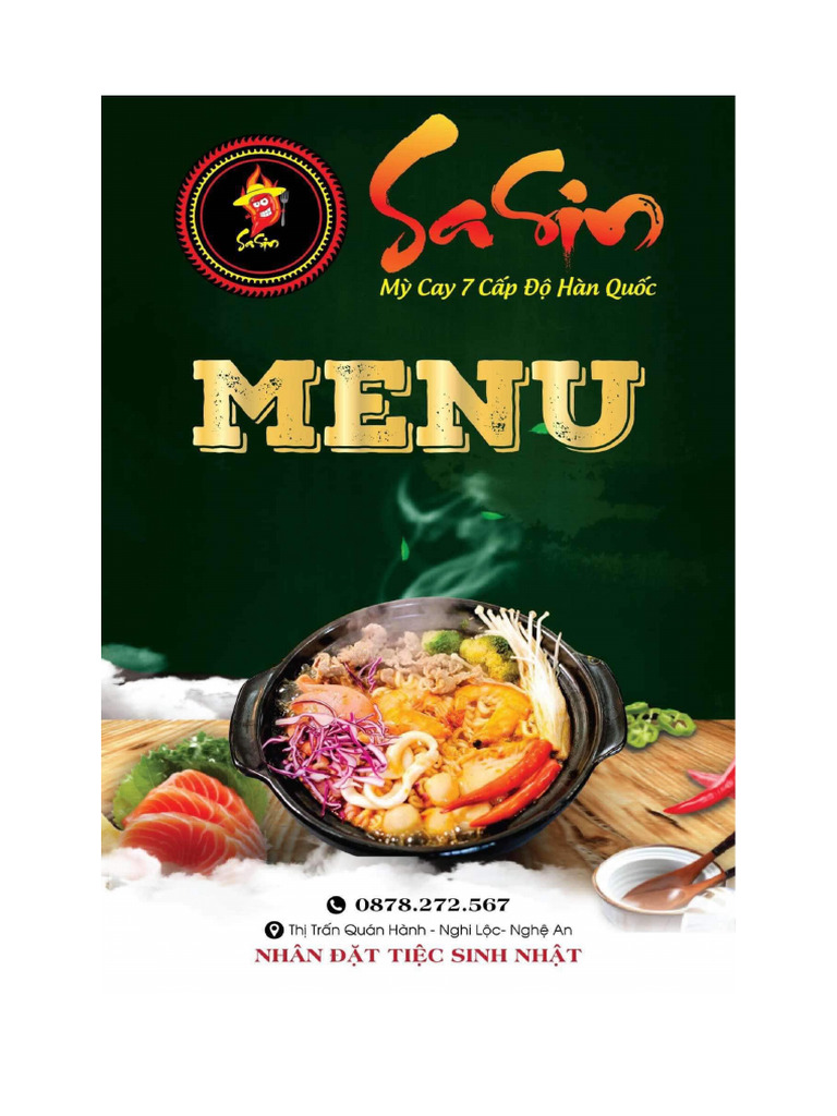 Menu M Cay Sasin | PDF