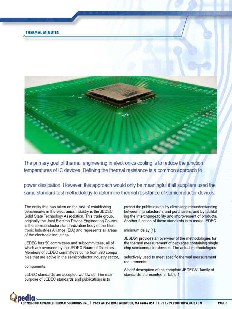 Qpedia Jun07 Understanding JEDEC Thermal Test Standards | PDF ...