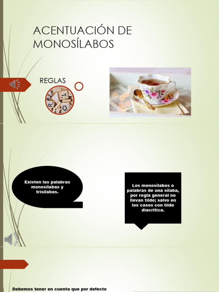Acentuación de Monosílabos | PDF