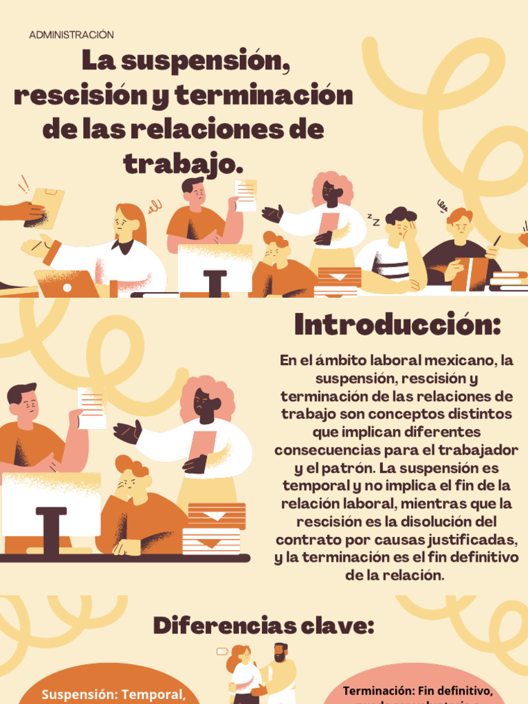 Suspensión, Rescisión y Terminación Laboral | PDF | Justicia | Crimen y ...