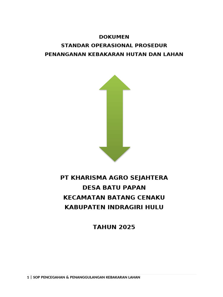 Sop Penanganan Karhutla PT Kas 2025 | PDF