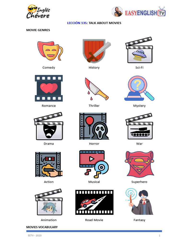 Lección 135 - Talk About Movies - Eetv | PDF