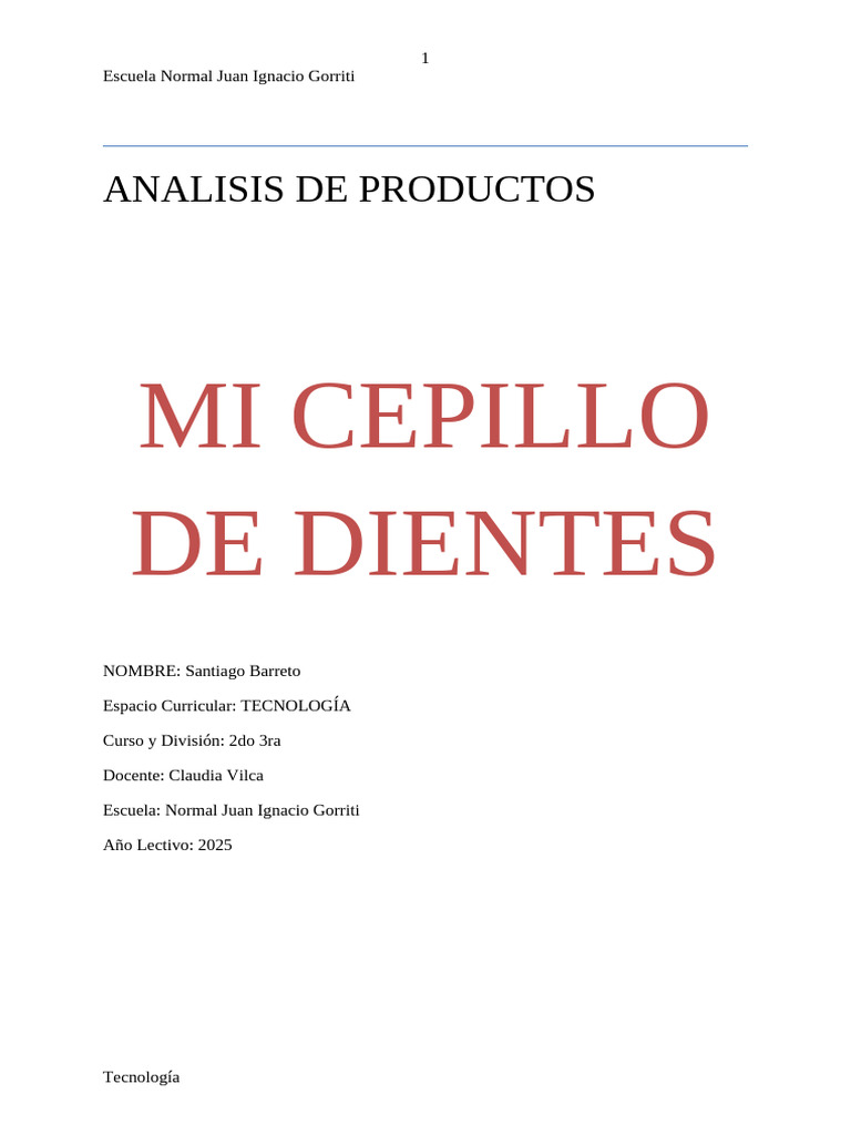 Análisis del Cepillo de Dientes Colgate | PDF | Cepillo de dientes ...