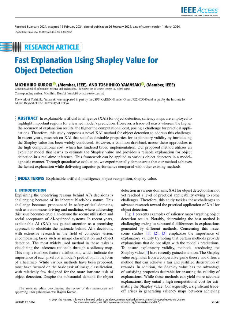 Fast Explanation Using Shapley Value For Object Detection | PDF | Statistical Classification ...
