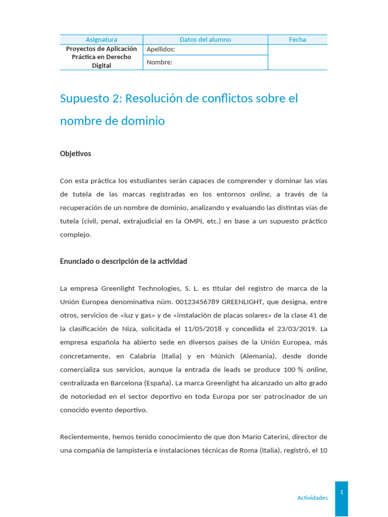Resolución de Conflictos de Dominios | PDF | Caso de ley | Organización ...