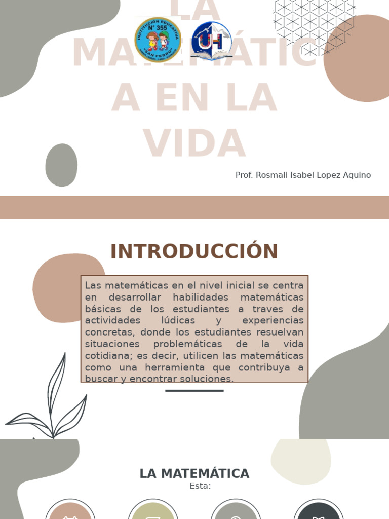 La Matemática en La Vida | PDF | Matemáticas | Acuario