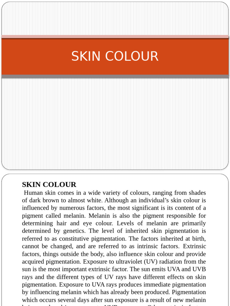 ANEENA SKIN COLOUR Is The Note of Eight Se | PDF | Ultraviolet | Human ...