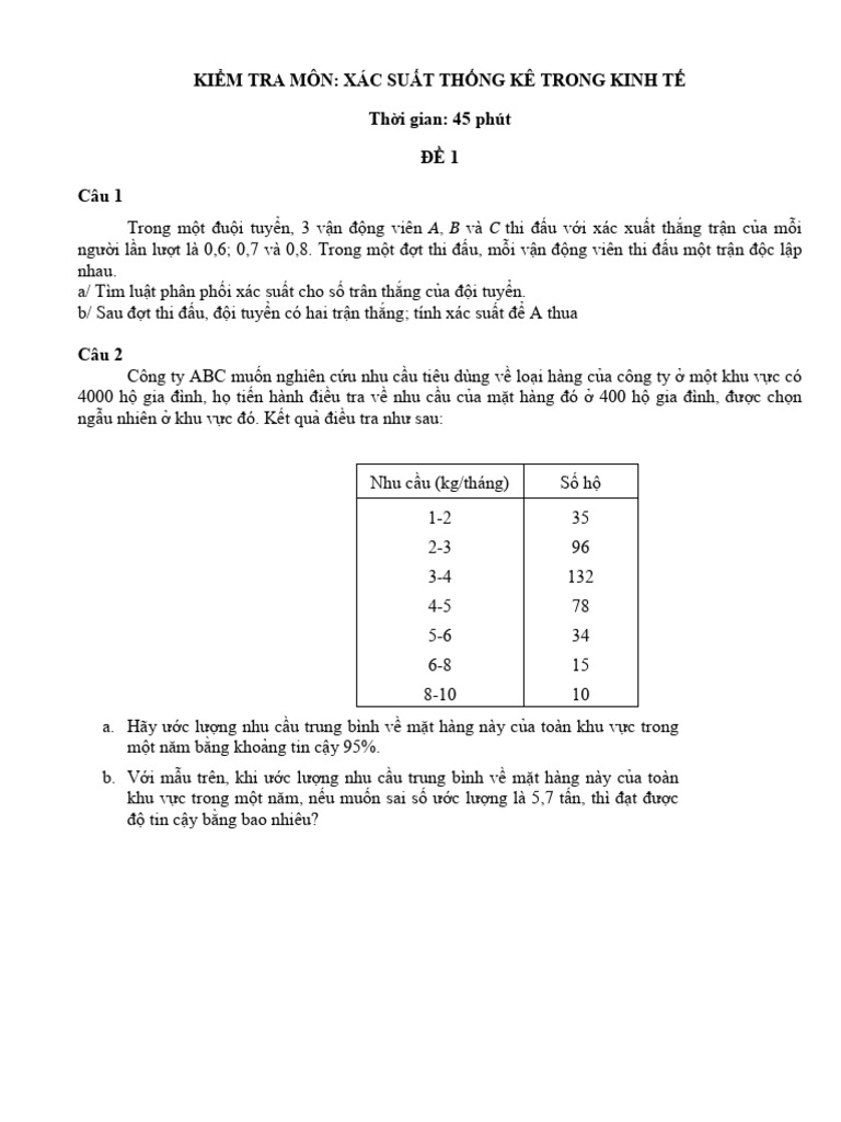 Bai Tap Chuong 3 Nguyen Ly Thong Ke Dai Hoc Kinh Te Quoc Dan 80093 | PDF
