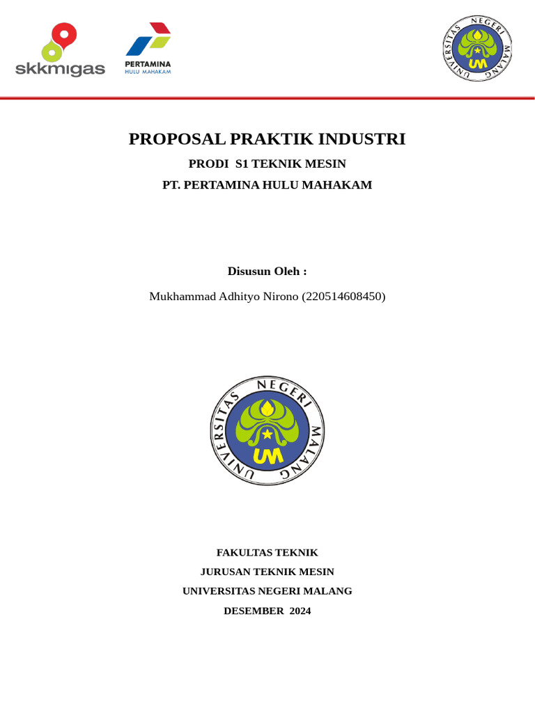 Proposal Praktik Industri MBKM - M. ADHITYO | PDF
