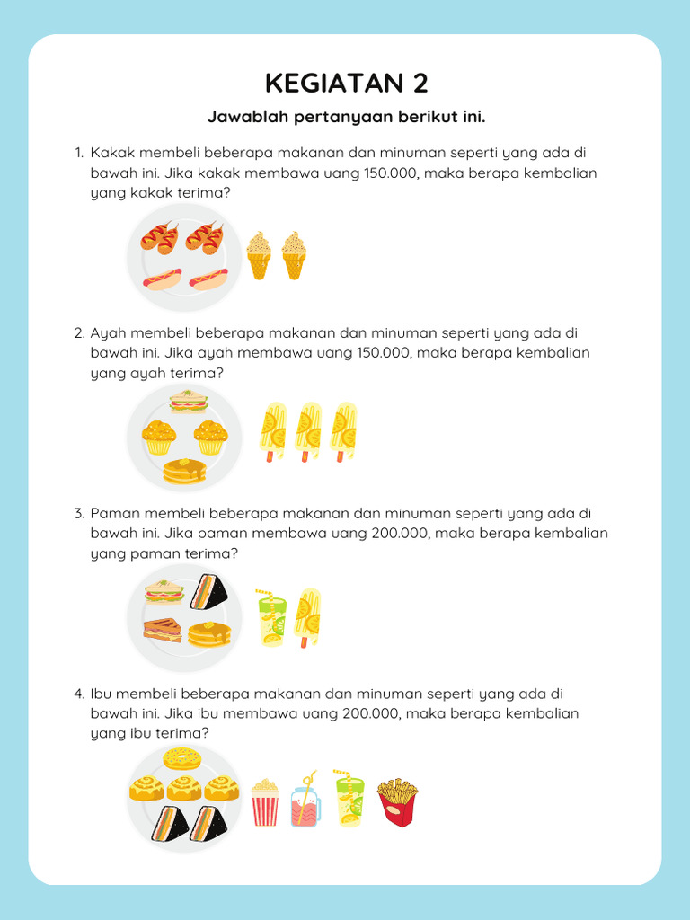 Bilangan Cacah Sampai Dengan 100.000 Lembar Kerja Matematika Numerasi | PDF