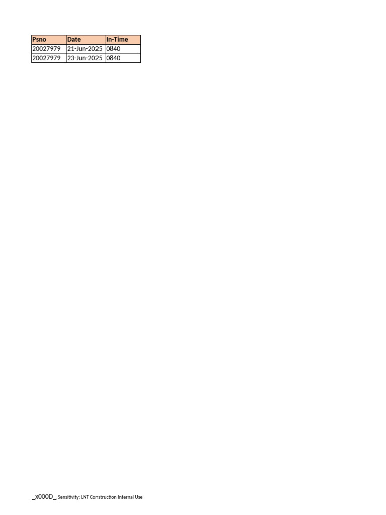 Attendance Regularization Template | PDF