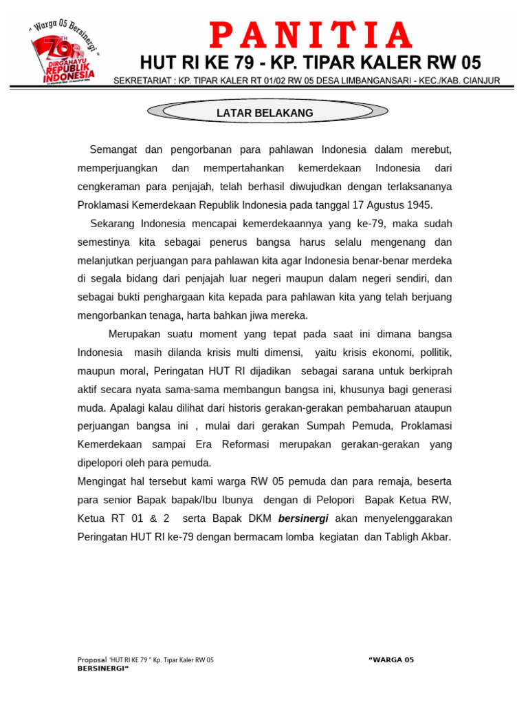 Proposal Hut Ri | PDF