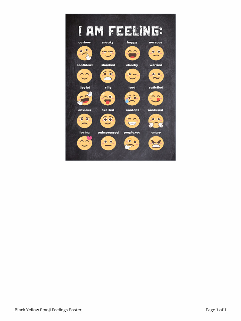 Emoji Feelings Poster | PDF