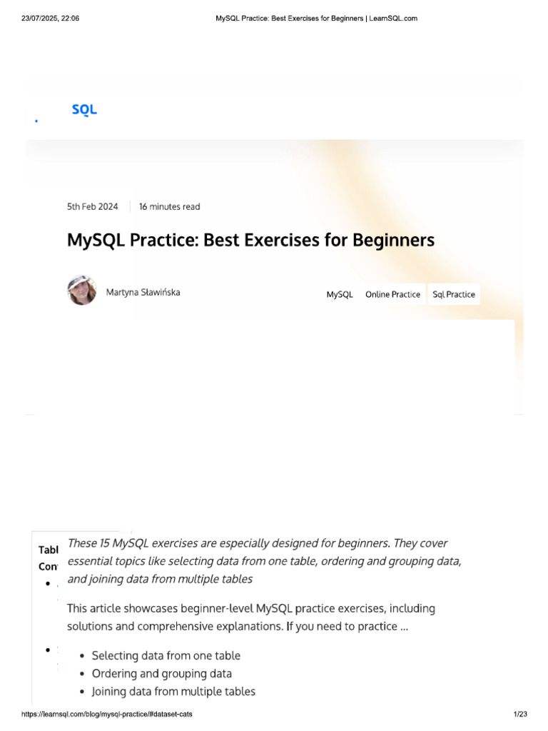 Learnsql July24 | PDF