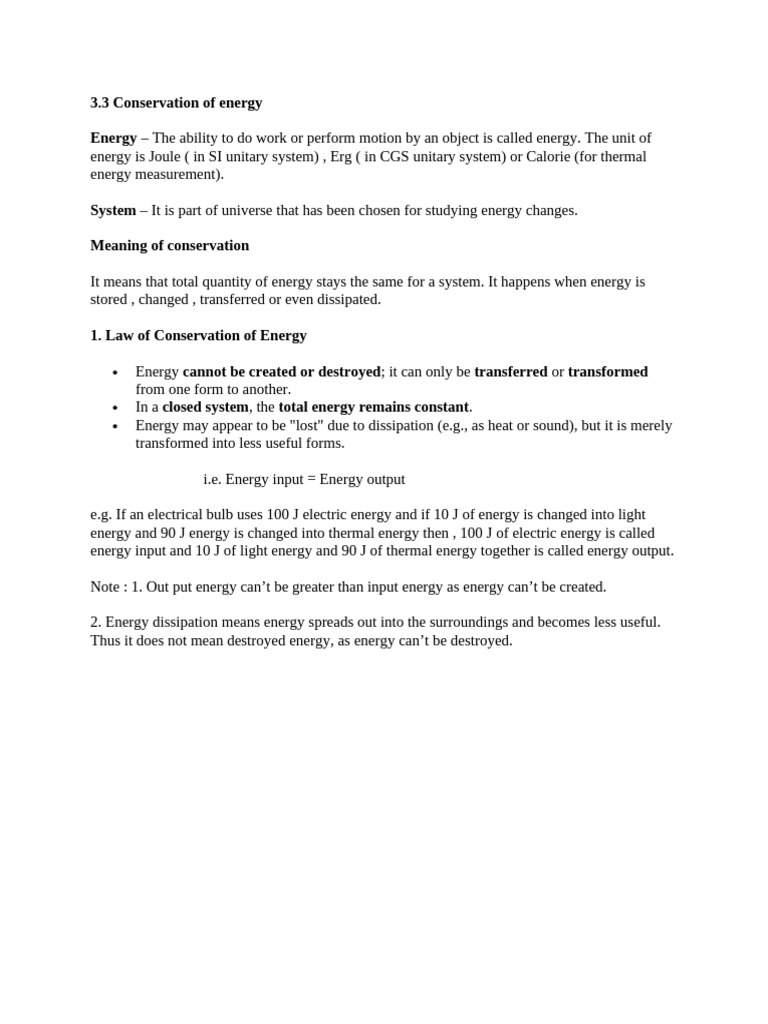 Conservation of Energy | PDF