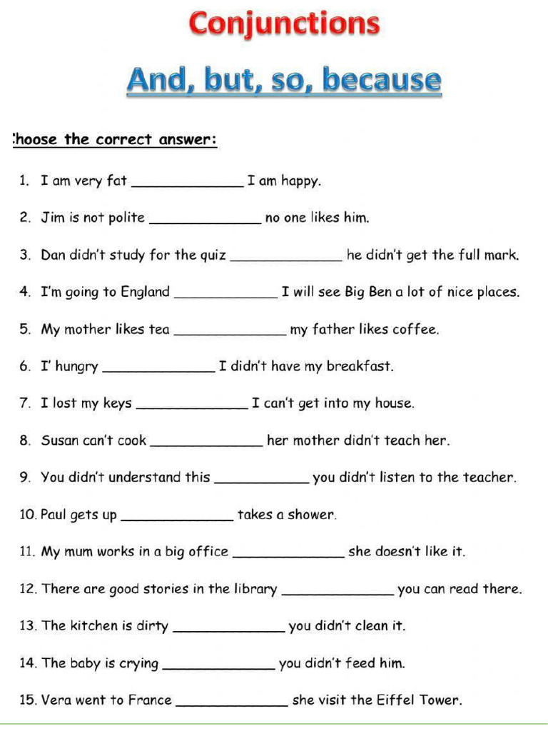 Grammar Conjunction | PDF