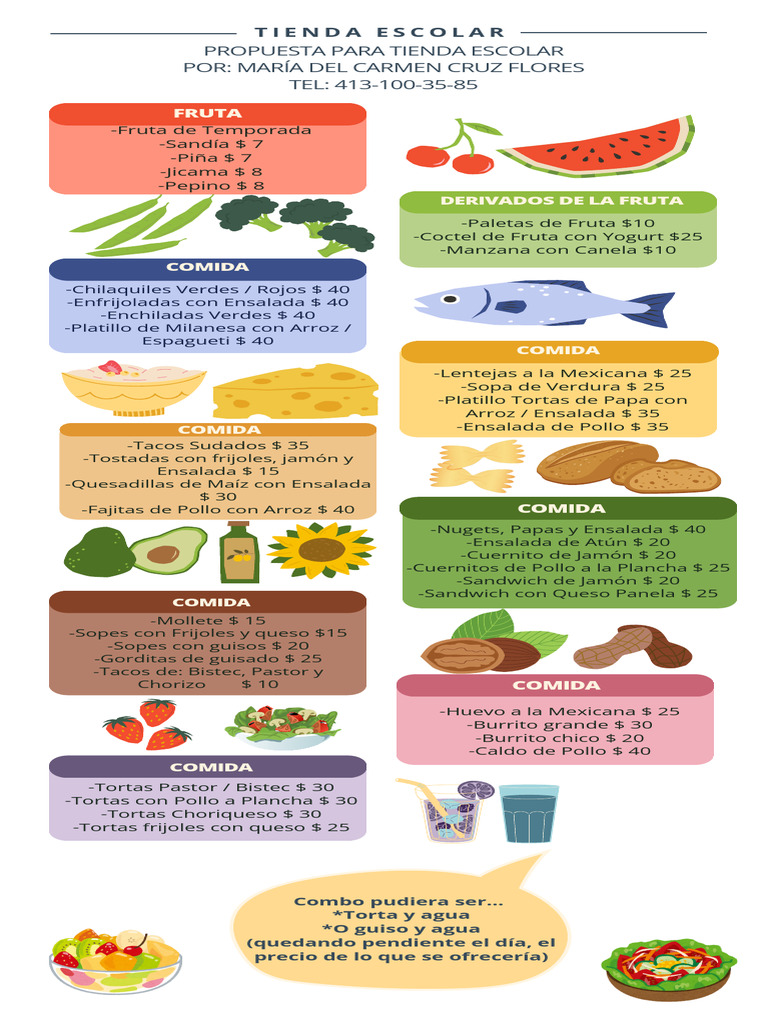 Infografía Comida Saludable Ilustrado Multicolor | PDF | Cocina latinoamericana | Cocinando