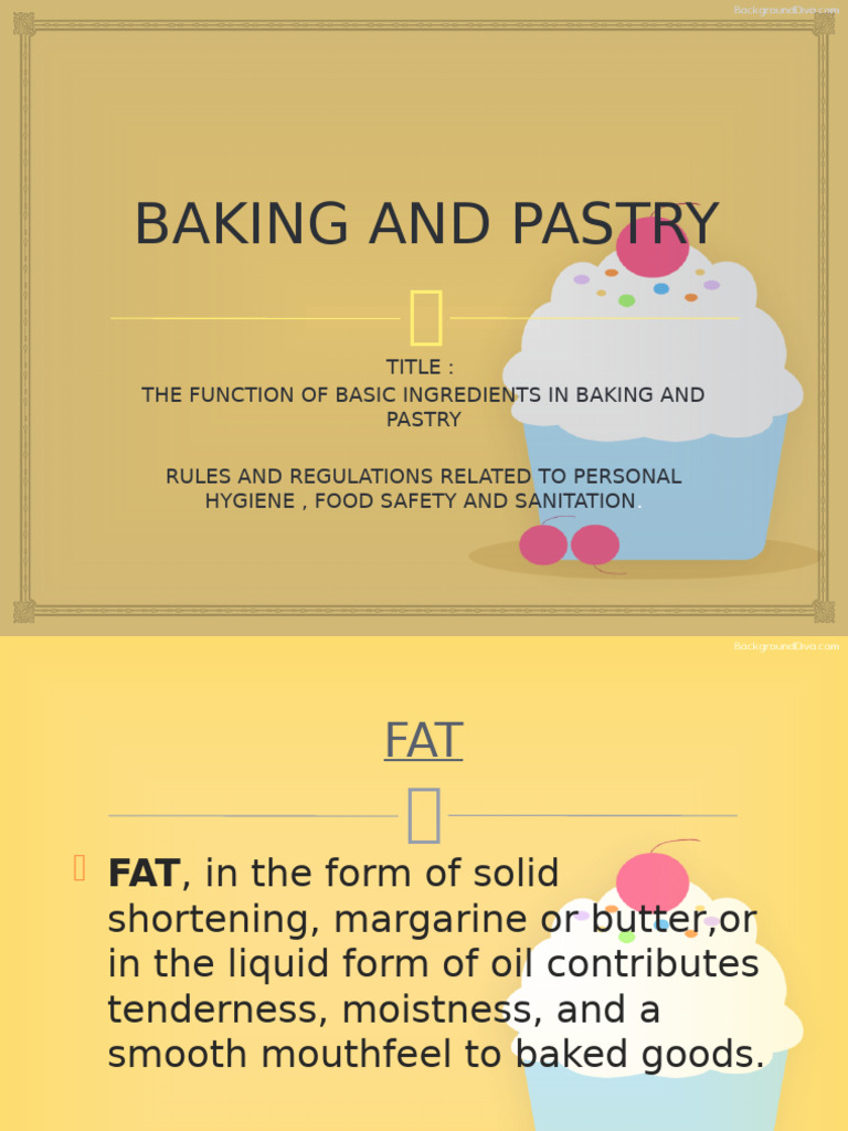 Basic Ingredients in Pastries | PDF | Flour | Baking Powder