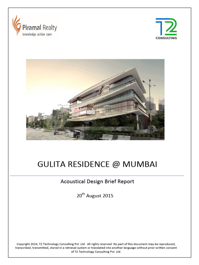 3.gulita Residence Acoustics Concept DBR 20.08.15 | PDF | Wall | Acoustics