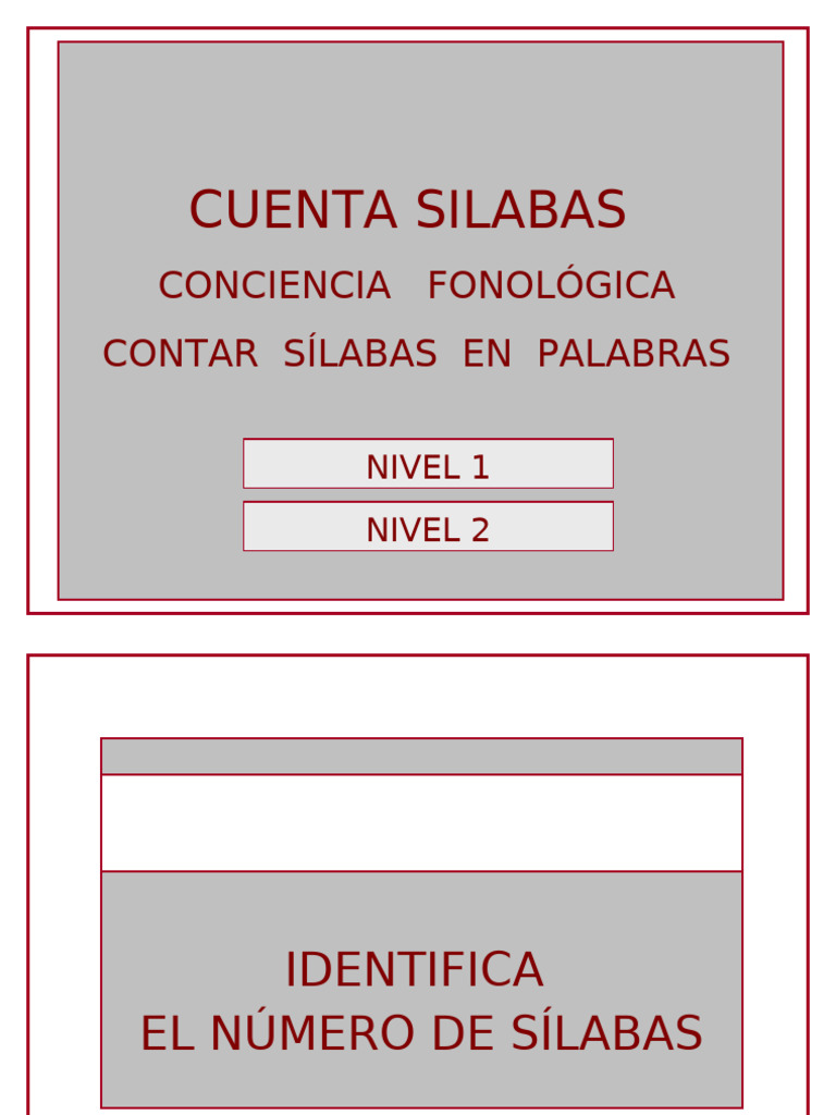 Cuenta Silabas 1 | PDF