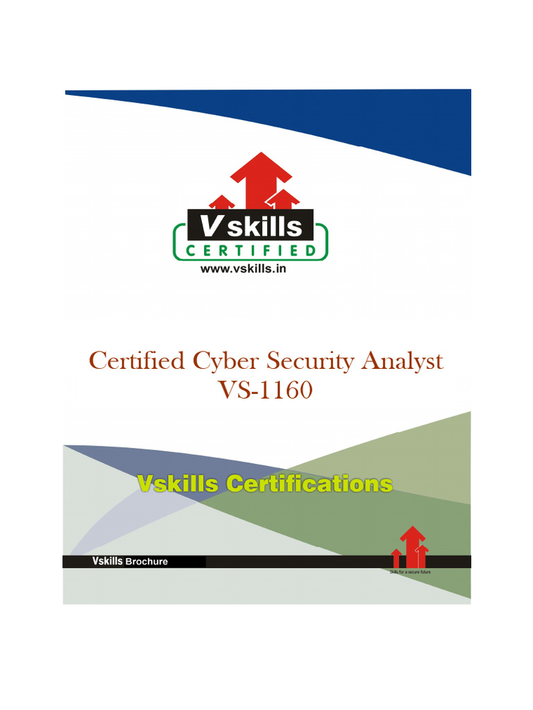 Vs 1160 Certified Cyber Security Analyst Brochure | PDF | Computer ...
