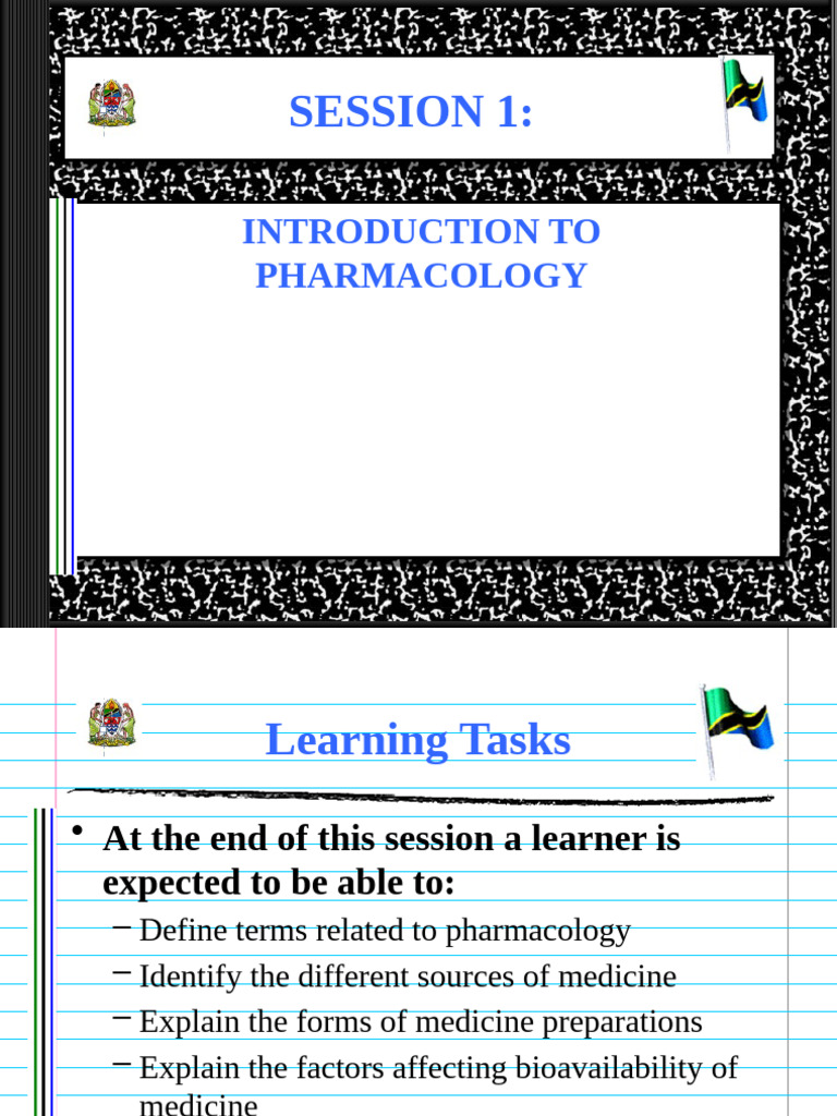 SESSION 1 Introduction To Pharmacology | PDF | Pharmacology ...