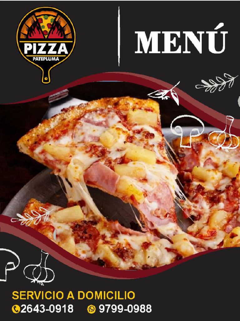 Menu Pizza Patepluma PDF | PDF