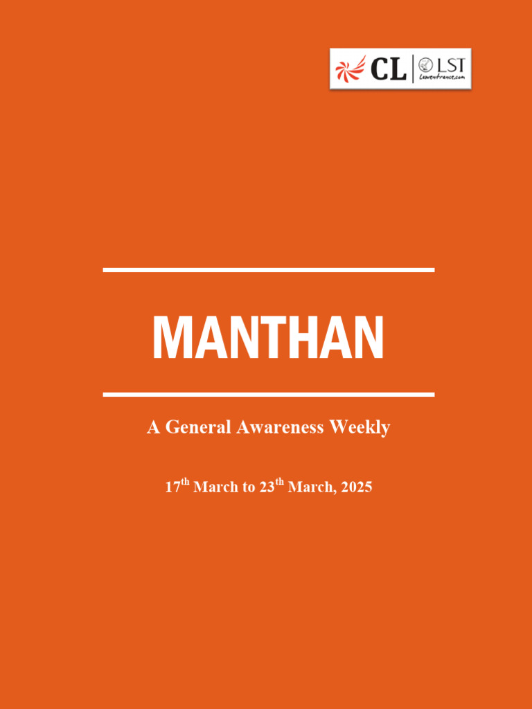 March 3rd Week - Manthan, 2025 | PDF