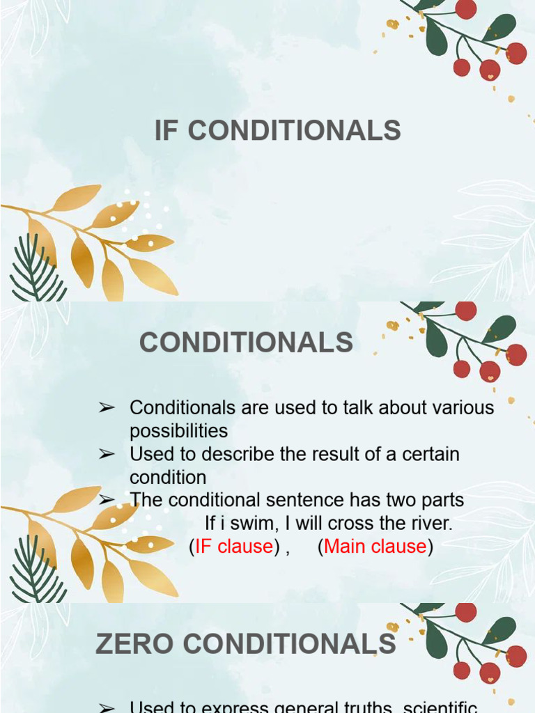 Understanding Conditional Sentences | PDF