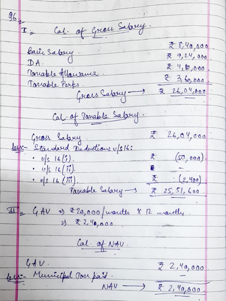 Tax Q6 Solution | PDF