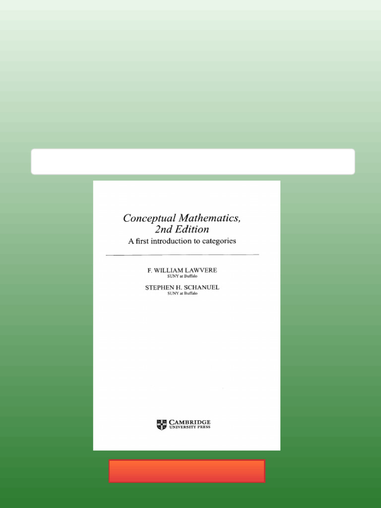 Conceptual Mathematics A First Introduction To Categories 2 Edition Pdf 