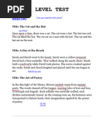 English Level Test (A1-C2) - Online English Test EnglishRadar | PDF ...