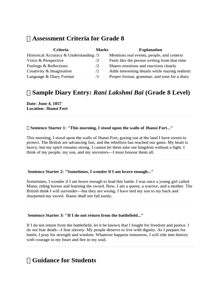 ? Assessment Criteria For Grade 8 | PDF