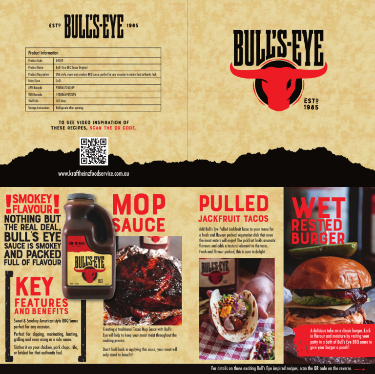 Bulls Eye Original BBQ 2l | PDF | Barbecue | Hamburgers