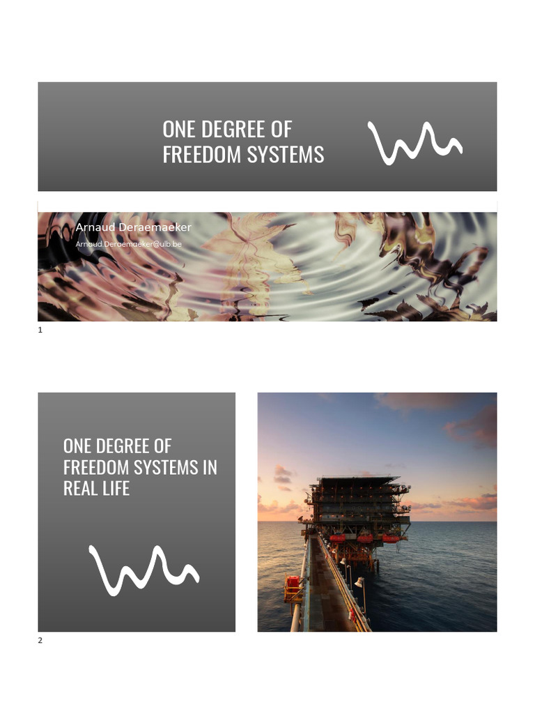 One Degree of Freedom Vibrations | PDF | Damping | Phase (Waves)