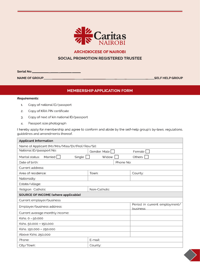 Appendix II Membership Application Form | PDF