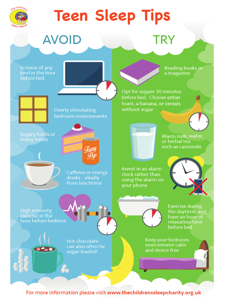 Infographic Teen Sleep Tips | PDF