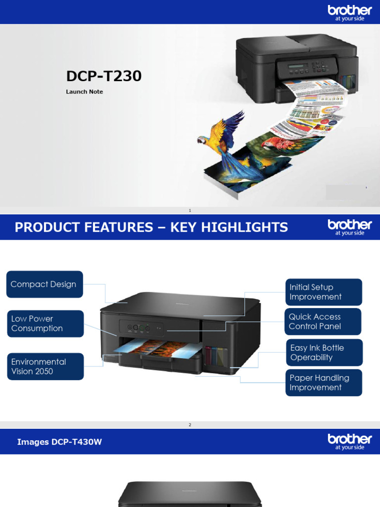 Brother DCP-T230 Printer Specifications | PDF