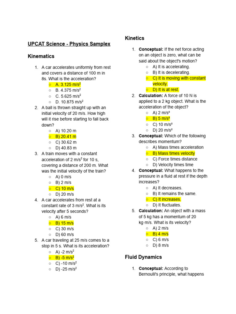 Physics Samplex With Answers | PDF | Neutron | Acceleration