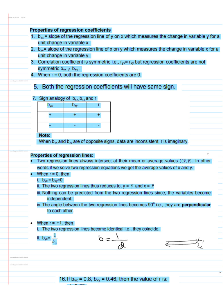 CH 10 Regression and Correlation Theory | PDF